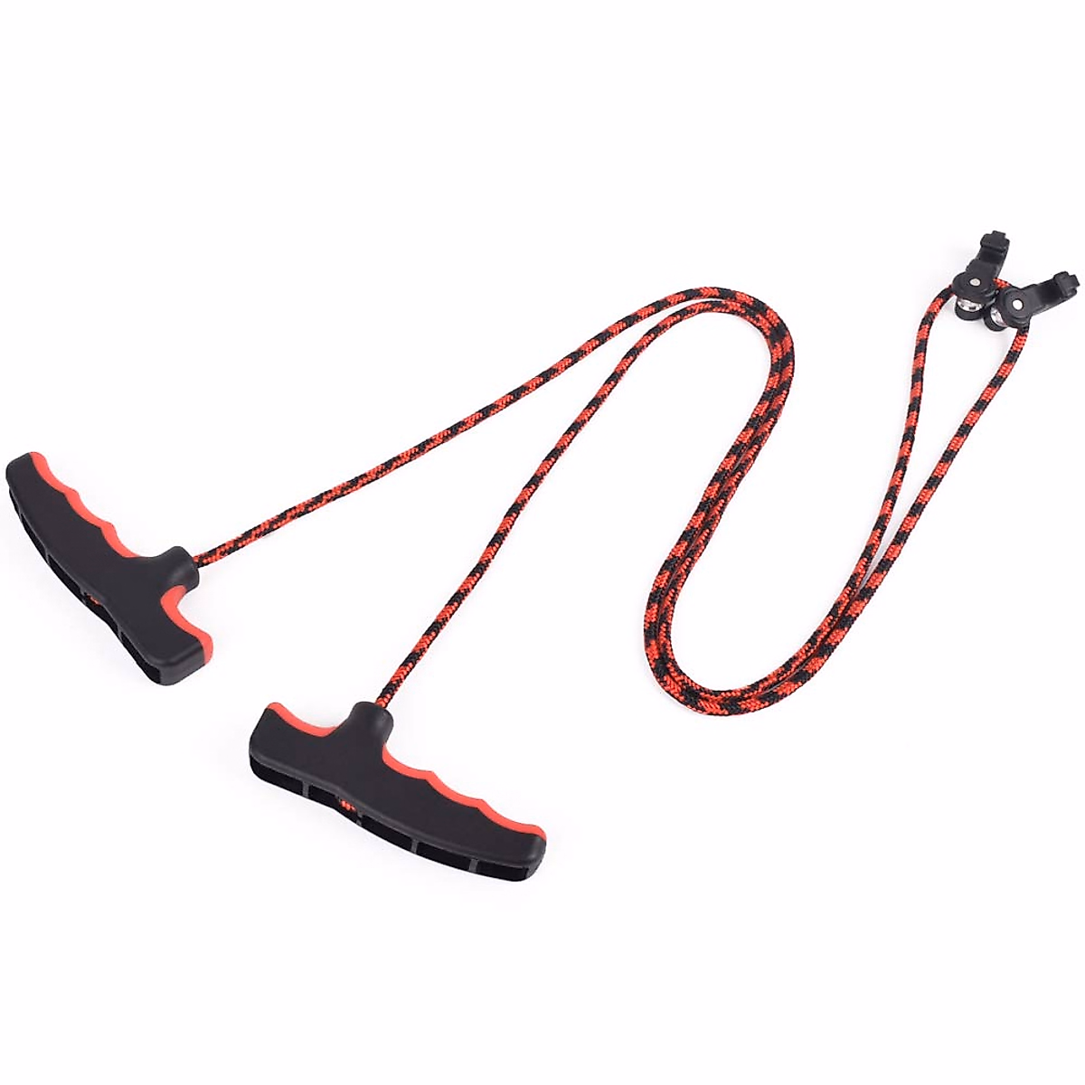 Crossbow Rope String Cocking Device Double Handle for Archery Bow Hunting Tool Accessories Red (Pack of 1)