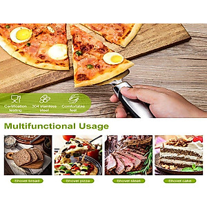 Flatware Pie Server Stainless Steel Cake Pizza Cutter Tart Dessert Slicer Serrated on Both Sides Great for Right or Left Handed Chef Professional Cake Cutter Essential Kitchen Tool