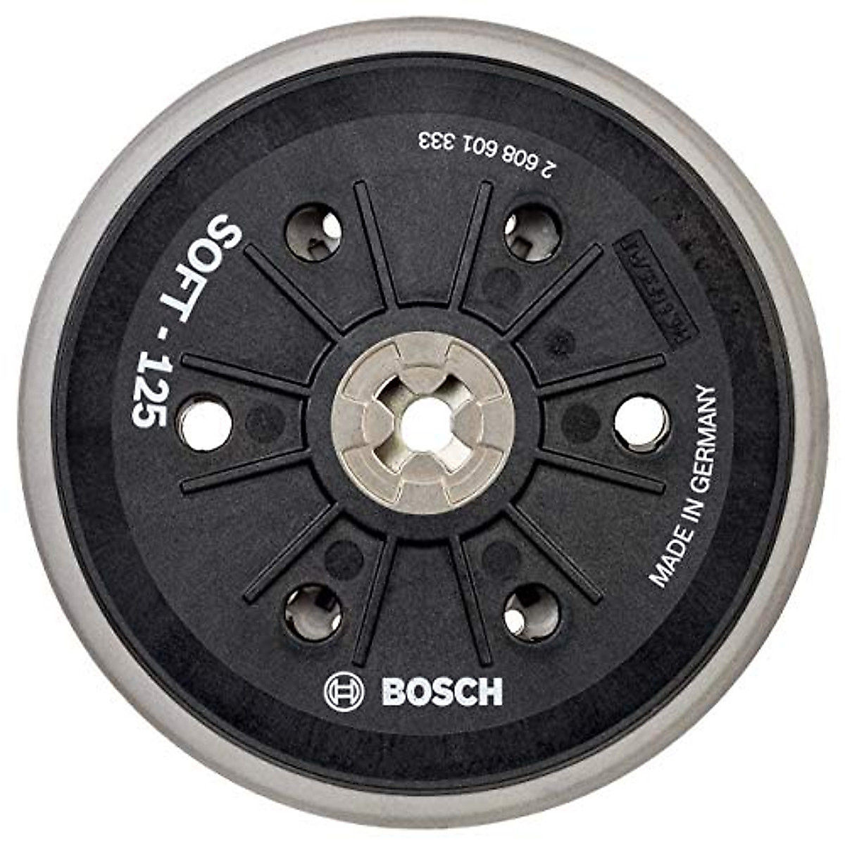 Bosch Professional Multi-Hole Pad (Diameter 125 mm, Soft, Velcro, Accessories for Random Orbital Sanders)