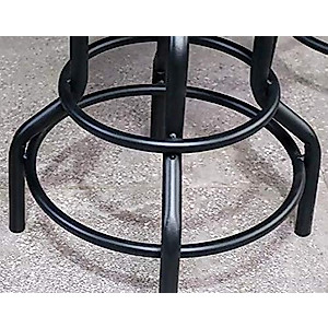 LOKKHAN Adjustable Swivel Kitchen Counter Stool with Backs-20.47"-25.59" Tall Rustic Farmhouse Industrial Bar Stools Set of 2 Breakfast Dining Cafe Stool,Welded Legs Black Metal Wooden Seat