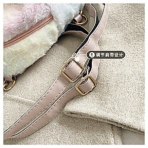 VTYUBX Bunny Backpack Cute Mini Backpack for Girl Teens Plush Rabbit Ears Carrot Satchel Fuzzy Bunny Purse Fluffy School bag (PinkG,Large)