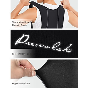 Przewalski Men’s 3D Padded Cycling Bike Bib Shorts, Bicycle Biking Bib Shorts Black