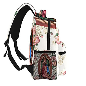 SK3S530B Virgin Mary Our Lady of Guadalupe Virgen De Guadalupe Womens Backpack Multifunction School Bags Lunch Handbags