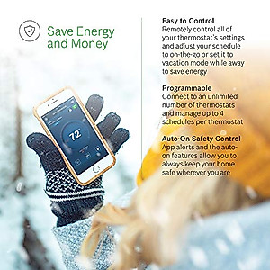 Bosch Thermotechnology BCC50 Wi-Fi Thermostat-Works with Alexa and Google Assistant, All-in-One, Touch Screen, Safety Control, Smart Home, White