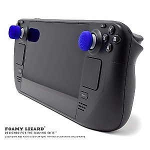 AceShot Thumb Grips (8pc) for Xbox One (Series X, S) & Steamdeck by Foamy Lizard – Sweat Free 100% Silicone Precision Raised Antislip Rubber Analog Stick Grips for Xbox One Controller (8 Grips) Blue