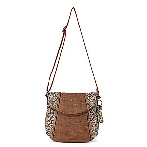 Sakroots Foldover Crossbody Bag in Cotton Canvas, Multifunctional Purse with Adjustable Strap & Zipper Pockets, Sienna Spirit Desert