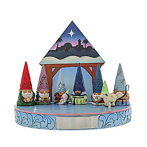 Enesco Jim Shore Heartwood Creek Small but Miraculous Gnome Christmas Pageant Scene Figurine Set, 3.125 Inch, Multicolor