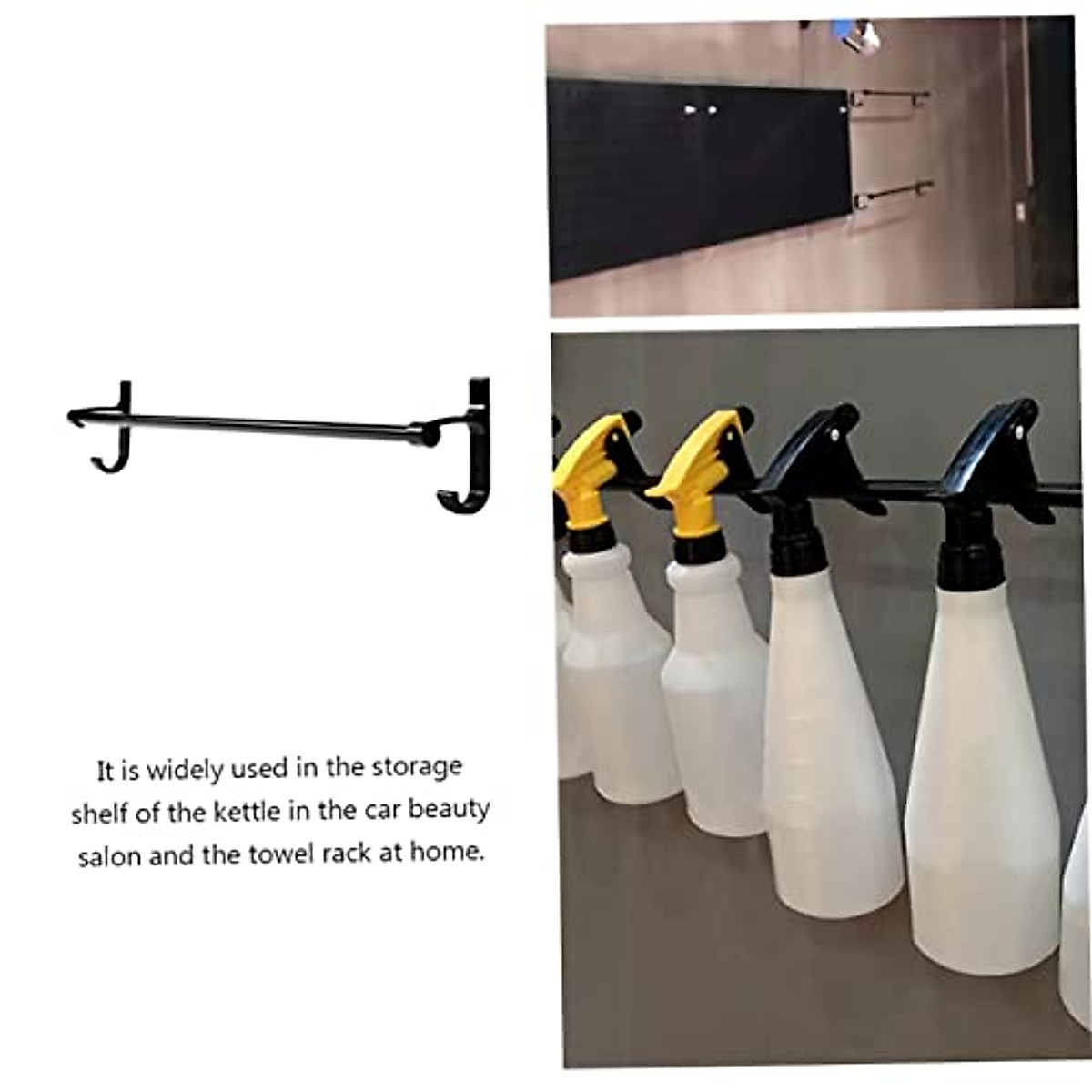 Cabilock Watering Can Hanger Stainless Bathroom Towel Bar Towel Mounted Hanger Wall Mounted Clothes Hanger Kitchen Towel Hand Towel Ring Towel Hanging Towel Holder Black