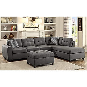Coaster Furniture Living Room Sectional Sofa Grey 500413