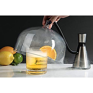 Smoking Gun with XL 7-1/4" Dome- Hot Cold Portable Smoker Infuser Kit for Indoor Outdoor Use- Smoke Meat Cheese Cocktails Faster than Smoker Box, Large Dome Has Greater Capacity, Holiday Electric Gift