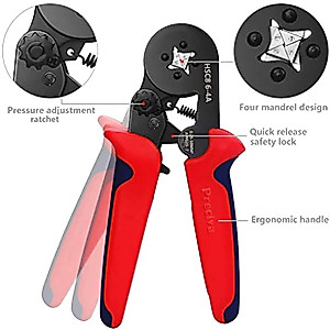 Ferrule Crimping Tool Kit, Preciva AWG23-7 Self-adjustable Ratchet Wire Crimping Tool Kit Crimper Plier Set with 1200PCS Wire Terminals Crimping Connectors Wire End Ferrules