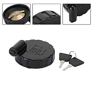 Frezon Fuel Tank Cap with Keys Diesel Cover Fit for JCB Loader Backhoe Models 1CX, 2CX, 2CXL, 3C, 3CX, 3CX Sitemaster, 3CX-4WD Turbo, 3DX, 4C, 4CX, 4DX, and MINI CX # 123/05892, 331/33064, 331/45908
