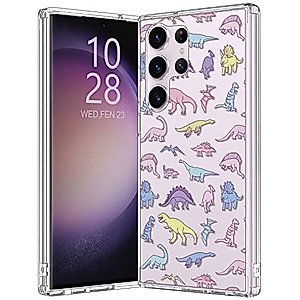 Bicol Galaxy S23 Ultra Case - Cute Dinosaurs Design, 16ft Drop Tested, Durable TPU Bumper for Women & Girls