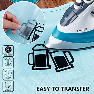 CAREGY Heat Transfer Vinyl HTV for T-Shirts 12 Inches by 100 Feet Roll (Black)