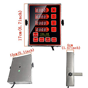 Li Bai 4 Channels Commercial Kitchen Timer Restaurant Timers Multi-Function Digital Timer with Loud Alarm 4 Events Adjustable Cooking Reminder Stainless Steel 110V for Home Kitchen Restaurant