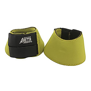 Abetta Pro Neoprene No Turn Bell Boots Chartreuse Size Medium Horse Tack