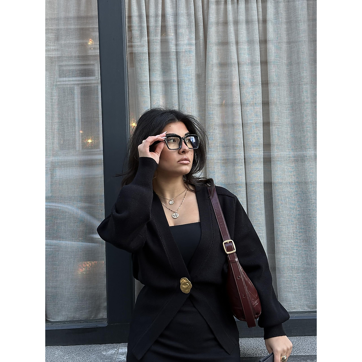 VISOONE Chunky Square Blue Light Blocking Glasses with Anti Computer Glare for Working Women Men MONTANA