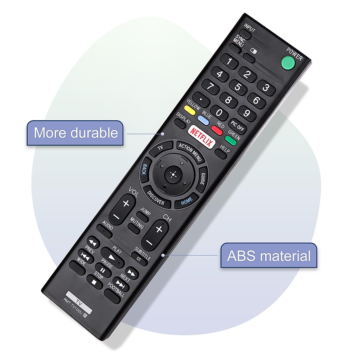 Universal for Sony TV Remote Control Replacement Compatible with Sony Bravia Smart LCD LED HD TVs RMT-TX100U
