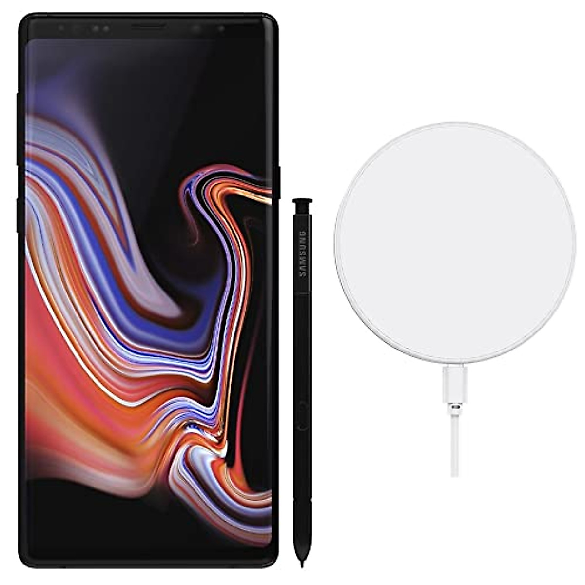 SAMSUNG Galaxy Note 9 (128GB, 6GB) 6.4", Snapdragon 845, IP68 Water Resistant, Global 4G LTE (GSM) AT&T Unlocked (T-Mobile, Cricket, Metro) N9600 (Fast Wireless Pad Bundle, Midnight Black)