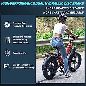 FREESky Step-Thru Electric Bike for Adults 750W High-Speed Motor 48V 15AH Samsung Cell Battery, 20" Fat Tires Ebike 28MPH 35-80Miles Electric Commuter/City Cruiser Bike for Women,
