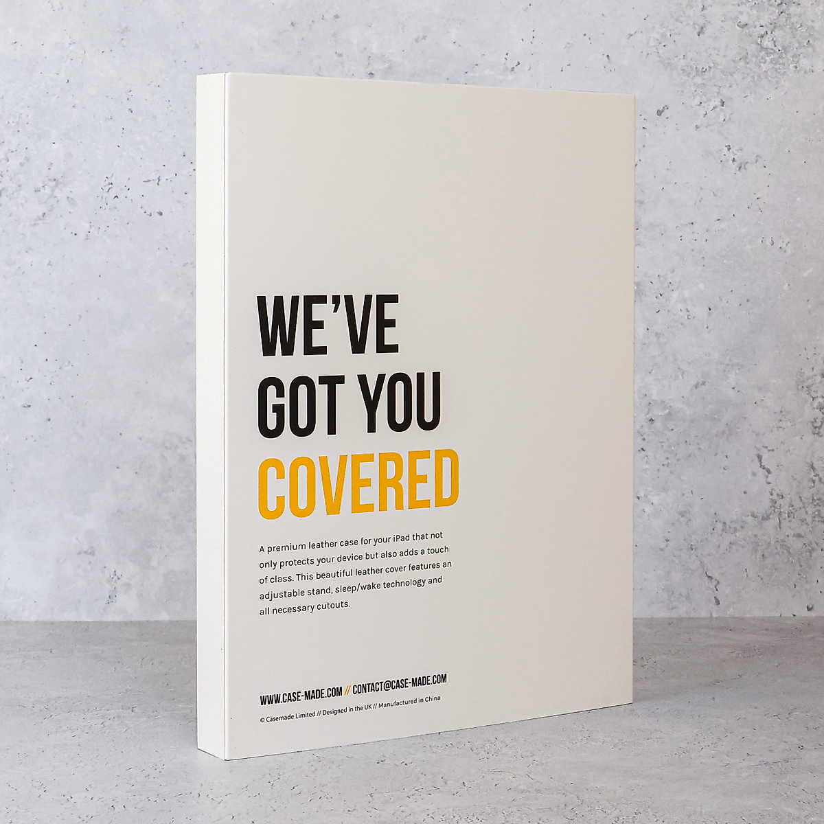 Casemade Real Leather Case Compatible with iPad 10.2” 7th/8th/9th Gen (2019/2020/2021) - Full-Grain Leather Cover, Auto Sleep/Wake, Dual Stand Position (Tan)