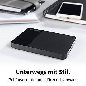 Toshiba 2TB Canvio Ready – 2.5 inch Portable External Hard Drive with SuperSpeed USB 3.2 Gen 1, Compatible with Microsoft Windows 7, 8 and 10, Black (HDTP320EK3AA)