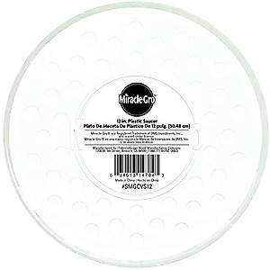 Miracle-Gro SMGCVS12 12" Plastic Saucer, Clear