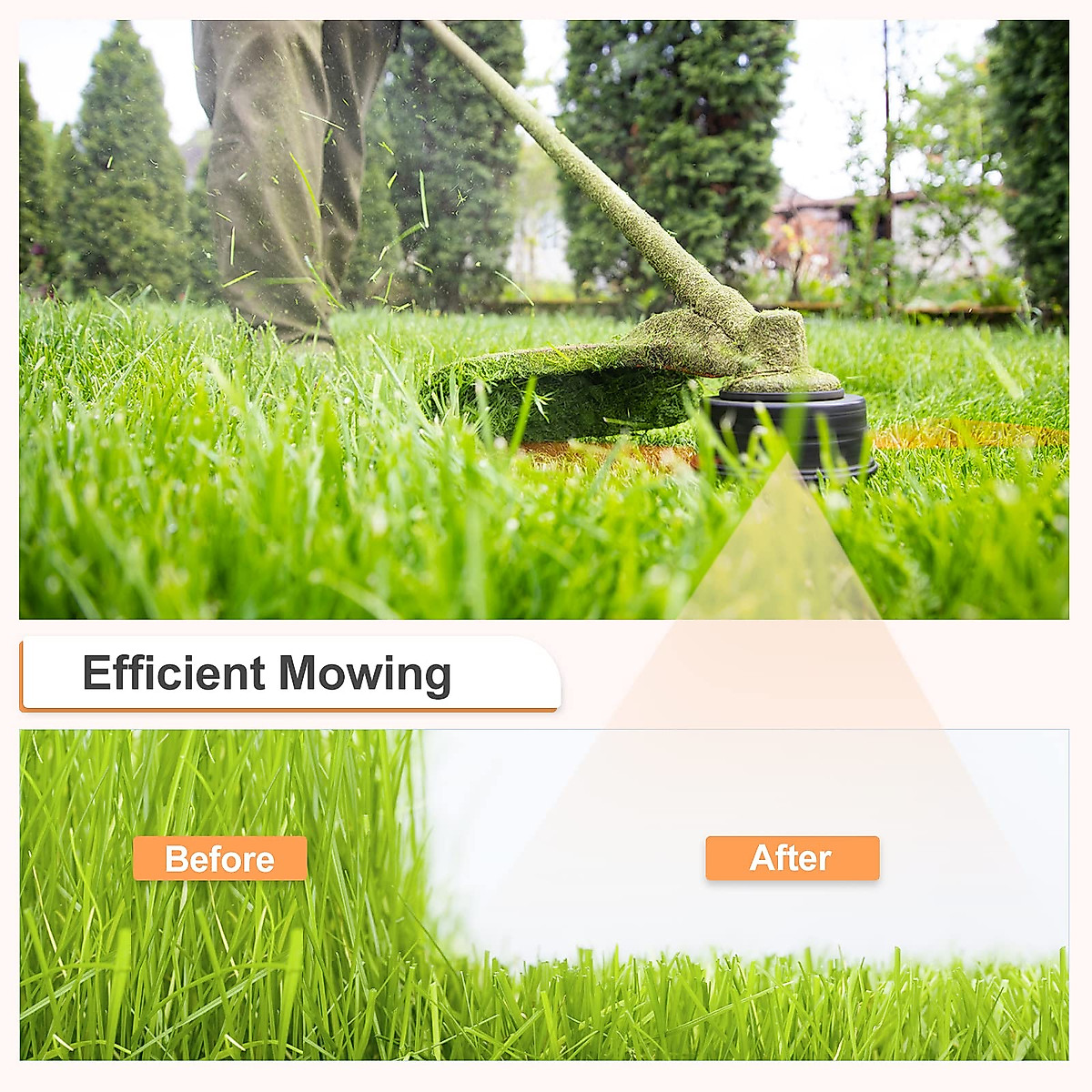 GreatBuddy 6-Pack WA0010 Weed Eater String Compatible with Worx Select Electric String Trimmer, 10ft, 0.065-Inch