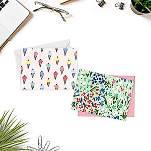 S&O Blank Cards for All Occasions in One Box Set - Blank Notecards with Envelopes for Handwritten Messages - All Occasion Cards Assortment Box with Envelopes - 24 Vibrant Notecards and Envelopes Set