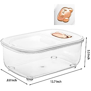 Nicunom Dry Food Storage Container with Scooper, 11lbs/BPA Free Cat/Dog Food Storage Container, Kitchen Storage Bins for Rice, Bean, Cereal, Flour and Oatmeal