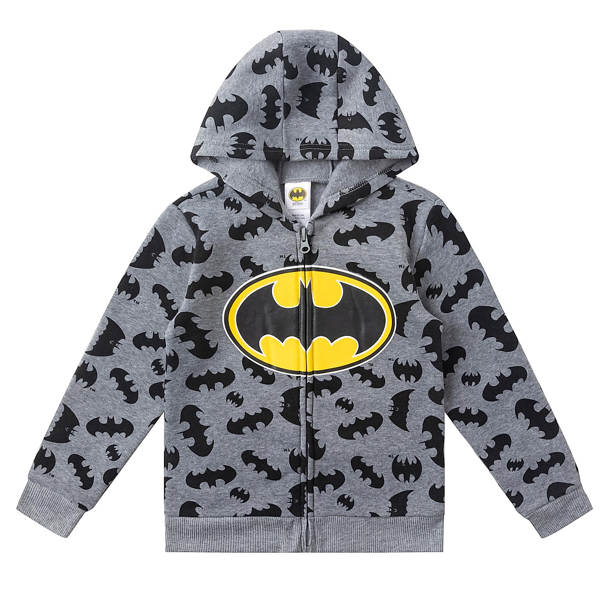 Warner Bros. Batman Boys Zip Up Hoodie, T-Shirt and Sweatpant Set for Toddlers and Little Kids