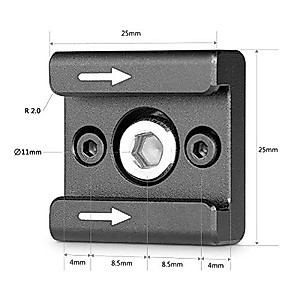 SMALLRIG Cold Shoe Mount Adapter with 1/4’’ Thread Hole for Camera and Camcorder Rigs – 1241