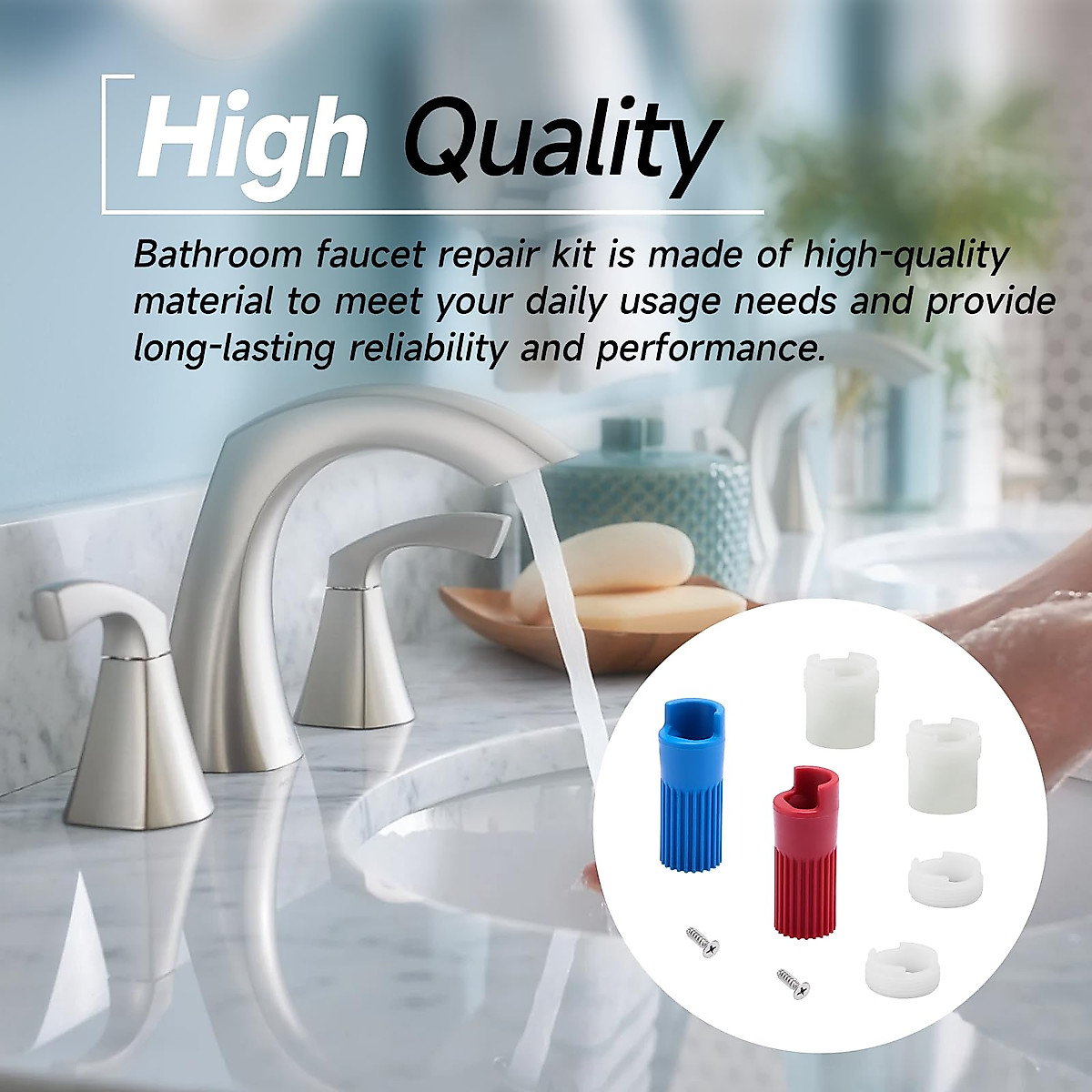 97479 Stem Extension Kit Repair Kit Replacement Parts for Moen Monticello Widespread Bathroom Sink Faucet Cartridge