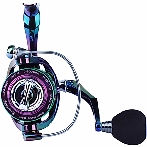 Sougayilang Fishing Reel Light Weight Ultra Smooth Aluminum Spinning Fishing Reel-13+1BB - LY2000