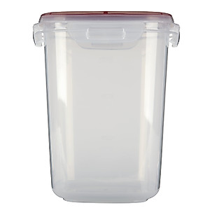 Rubbermaid Lock-Its Food Storage Canister with Easy Find Lid, 15 Cup, Racer Red