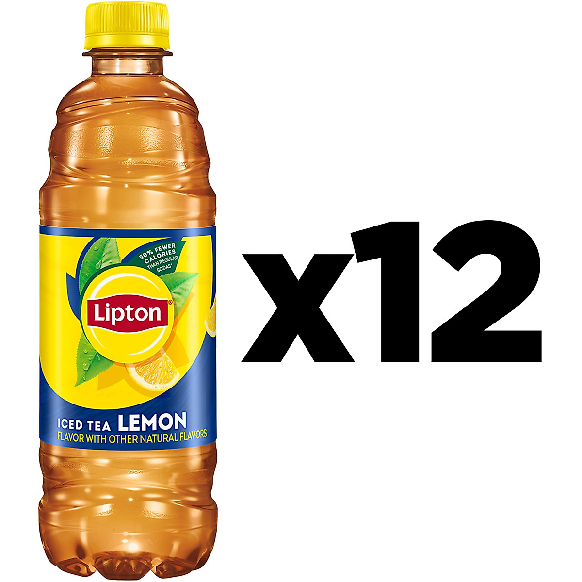 Lipton Iced Tea Lemon, 16.9 Fl Oz Bottles (Pack of 12)
