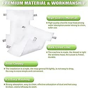 Synonymous compatible Shark replacement pads for use with Shark hard floor attachment, Compatible with microfiber Shark dust away pad p200w (3 Pack)