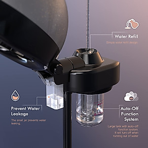 TASALON Standing Hair Steamer for Deep Conditioning - Hooded Steam Cap for Natural, Dyed Hair - Professional Steamer for Hydration, Dry Hair Treatment-Heated Micro Mist Steamer for Spa, Home Use