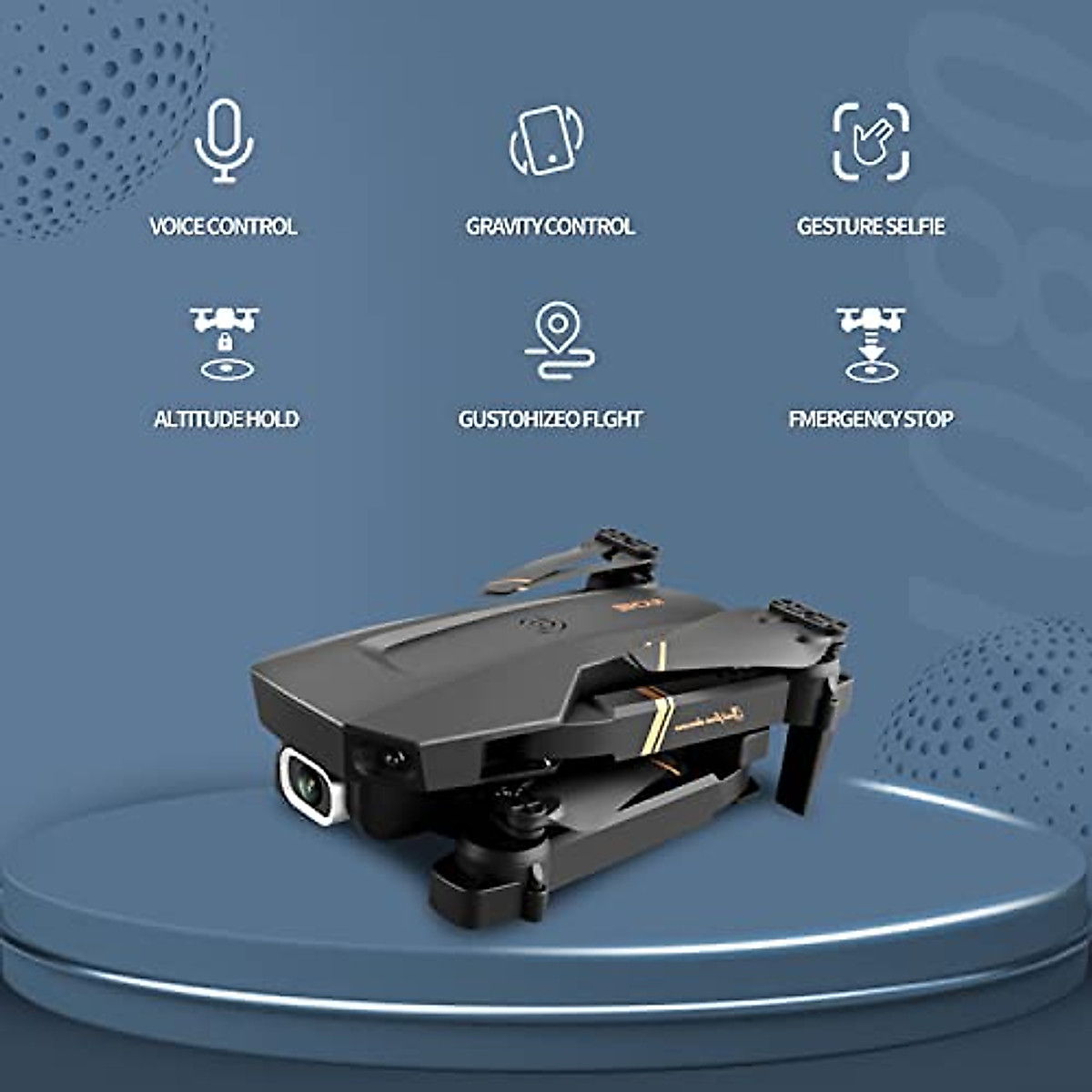 4DV4 Drone with 1080P HD Camera for Adults Kids,2.4Ghz FPV Live Video RC Quadcopter Helicopter for Beginners Toys Gifts,2 Batteries and Carrying Case,Altitude Hold,Waypoints,3D Flip,Headless Mode,Black