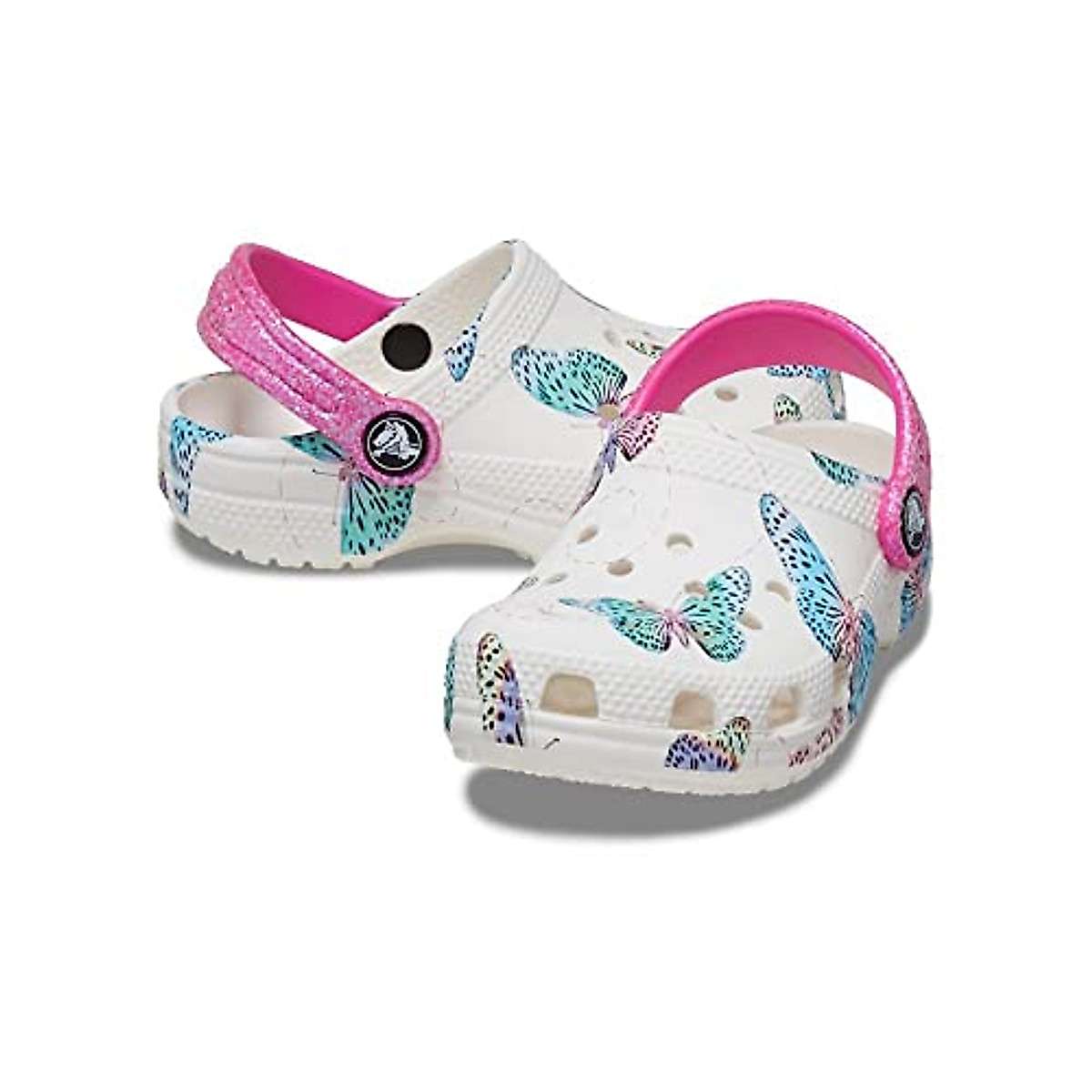 Crocs Classic Seasonal Clogs, Butterfuly Print, 11 US Unisex Little Kid