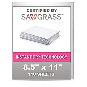 Sawgrass UHD Virtuoso SG500 Sublimation Printer Starter Bundle with Inks, Sublimax Paper, 3 Tapes,10-Piece Sublimation Blanks Pack & SG500 Printer Dust Cover, White