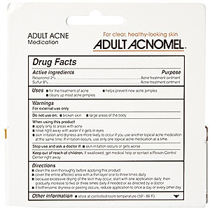 Acnomel Adult Acne Medication Cream 1.3 Oz