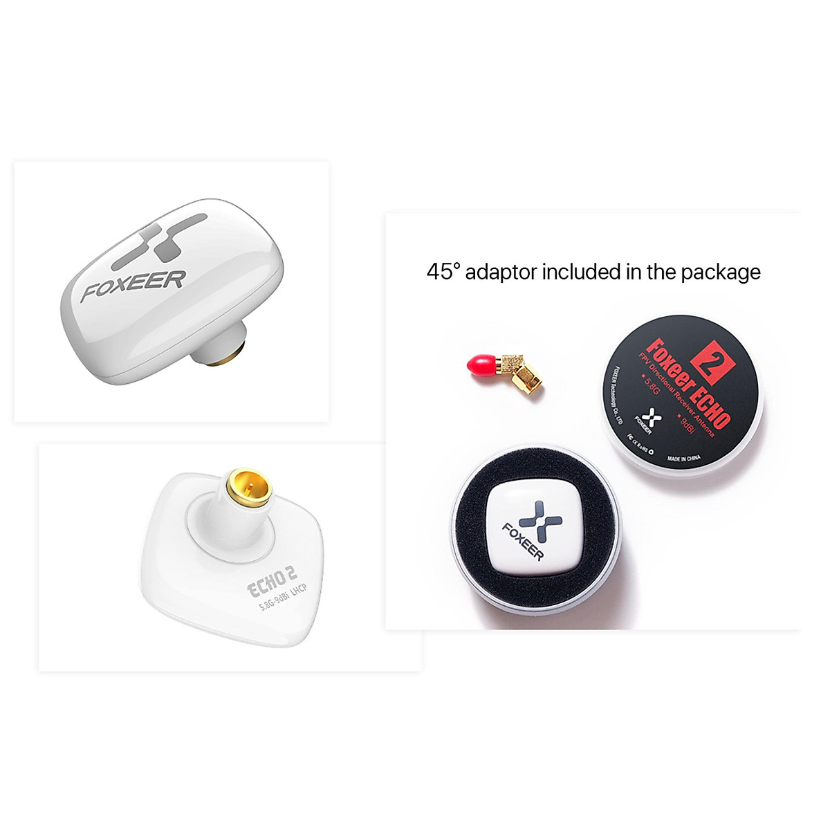 Foxeer Echo 2 9dBi High Gain 5.8G RHCP Directional Patch Antenna for FPV Goggle FPV Racing (SMA)