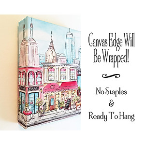 Personalized Set Of 3 Safari Animals In Hot Air Balloon Thick Wrapped Canvases, Baby Giraffe, Lion & Elephant, Custom Name Artwork Gift, 5 Sizes