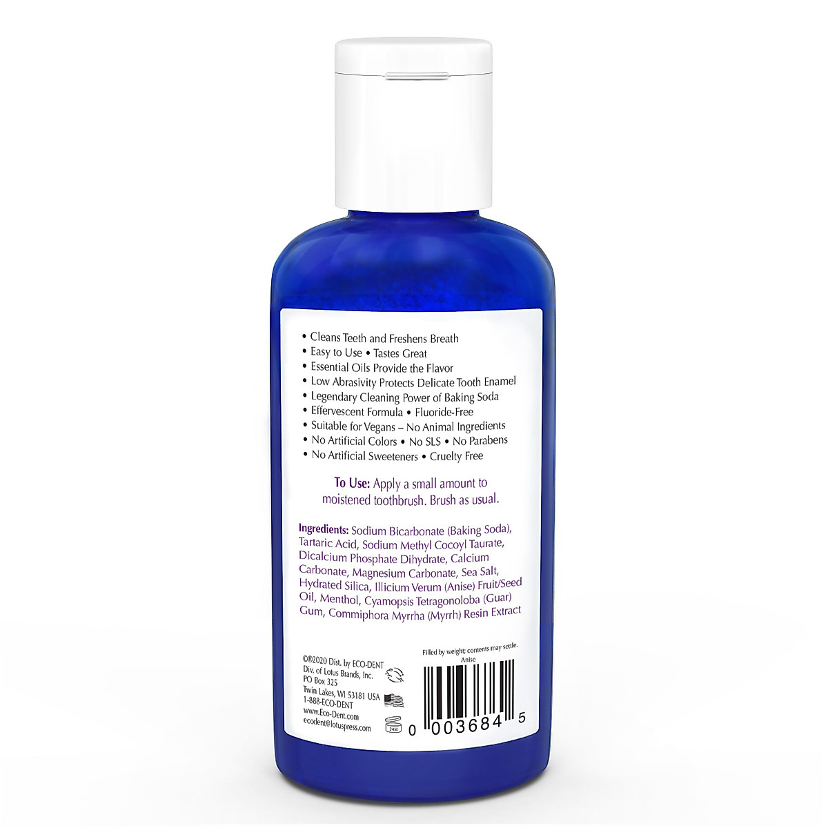 Eco-Dent DailyCare Baking Soda Toothpowder, Anise – SLS & Fluoride-Free Toothpaste Powder with Minerals & Essential Oils, Toothpaste Alternative + DailyRinse Single-Use Pack