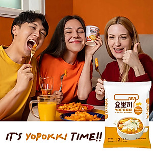 Yopokki Instant Tteokbokki Pack (Cheese, Pack of 2) Korean Street food with cheese sauce Topokki Rice Cake - Quick & Easy to Prepare