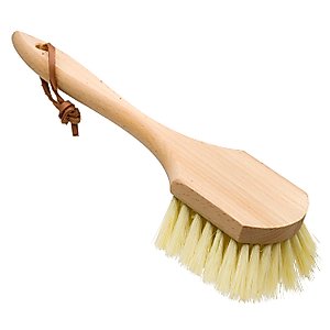Redecker Tampico Fiber Garden Cushion Brush with Oiled Beechwood Handle, Outdoor Upholstery and Furniture Brush, Made in Germany