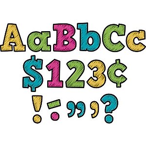 Teacher Created Resources Chalkboard Brights Bold Block 4-Inch Letters Combo Pack (TCR5617)