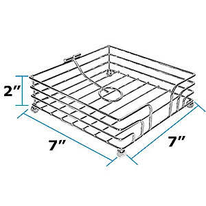 Blue Donuts Wire Collection Napkin Holder – Napkin Holders for Tables, Dining Table Napkin Holders for Kitchen, Flat Napkin Holder, Chrome