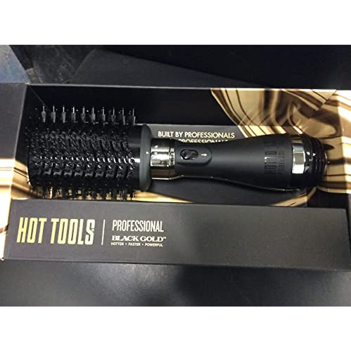 HOT TOOLS Professional Black Gold Detachable One-Step Volumizer and Hair Dryer, 2.8 inch Barrel